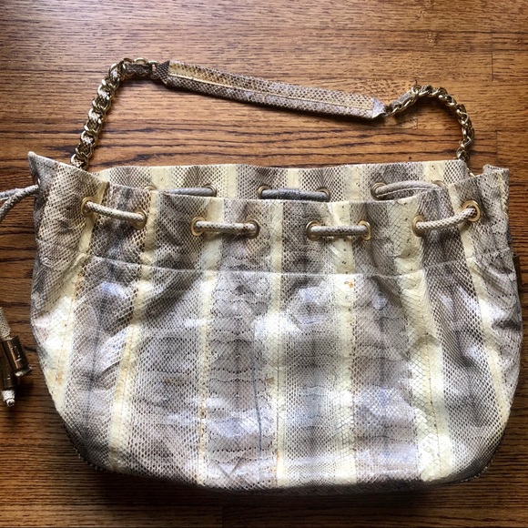 Halston Heritage | Bags | Halston Heritage Snakeskin Shoulder Bag ...